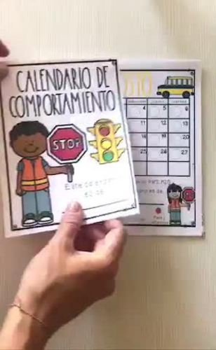 Calendario Comportamiento 2025 2026 | Behavior Calendar in Spanish