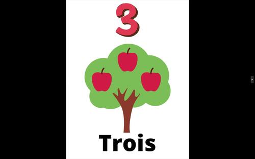 French Numbers Flash cards 1-10 for Prek & K to learn Numbers & Count ...