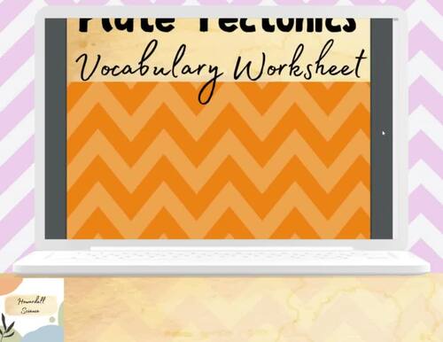 Plate tectonics Vocabulary Worksheet/Labeling by Howardell Science