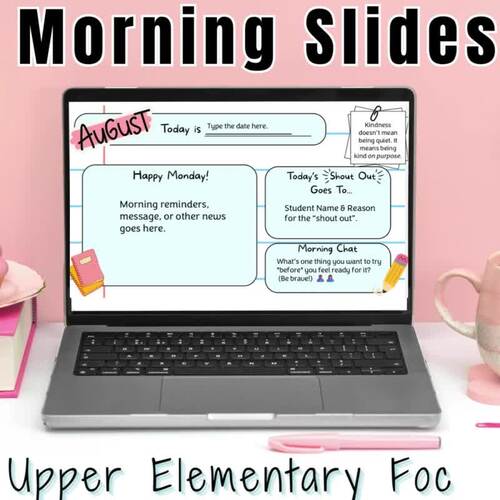 Editable August Morning Meeting Slides | Daily Class Meeting Routine ...