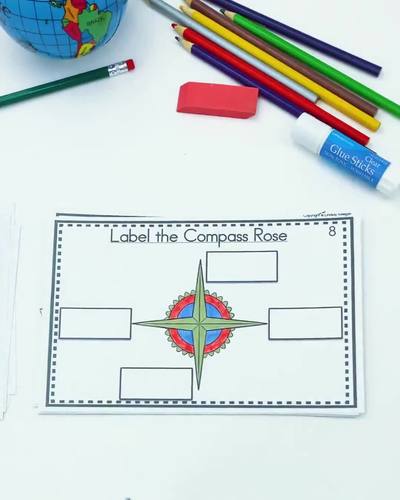 Map Skills Interactive Reader for Maps, Globes, Directions and more