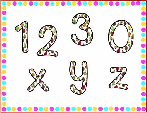 Printable Fall Leaves Bulletin Board Letters, Fall Large Alphabet Letters