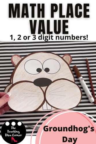 Groundhog Day Math Place Value Craft by The Teaching Diva Corner