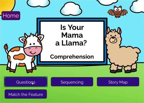 Is Your Mama A Llama? Activities Printable Book Companion Speech ...
