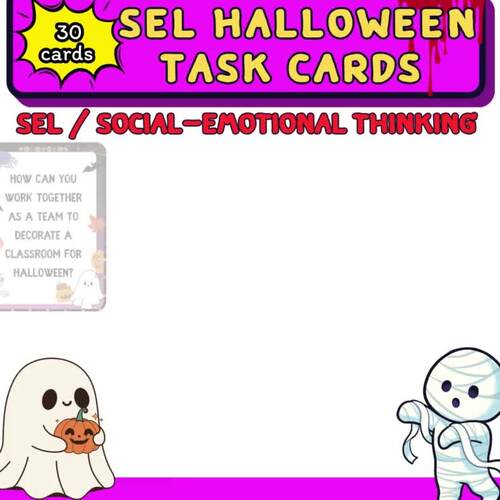 Halloween SEL Task Cards | Social Emotional Learning Activities/Centers