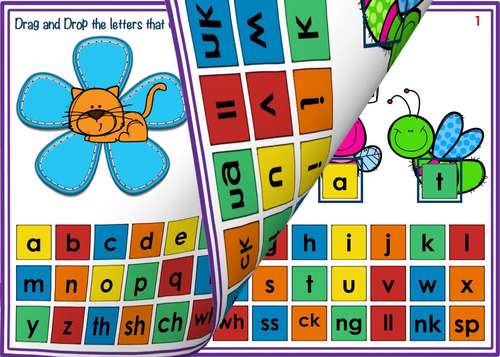 Bugs Build A Word for Google Slides Digital Short Vowels & Digraphs