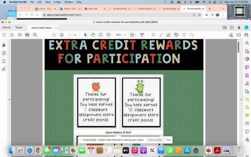 Extra Credit Rewards for Participation | TPT