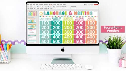 4th Grade ELA Jeopardy Review Game Bundle | No Prep Fourth Grade ELA ...