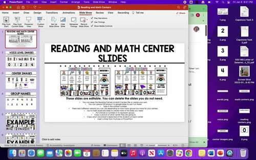 Editable Reading and Math Center Slides by Fun With Miss Flaherty