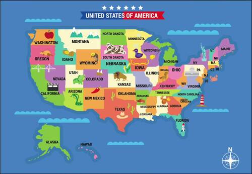 USA Map Jigsaw Puzzles - US Geography Puzzle Activities by Ben Lukis