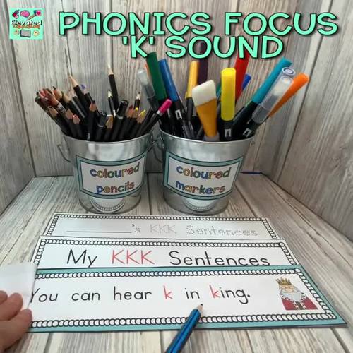 Phonics Focus – K sounds for literacy centers and homeschool reading ...