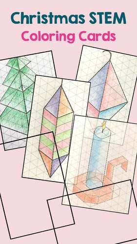 3D Isometric Christmas STEM Designs for Engineering, Makerspaces, PLTW ...