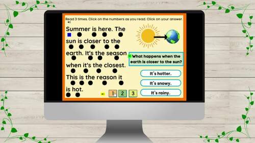 Level D Reading Summer is Here (Boom Cards with Audio) | TPT
