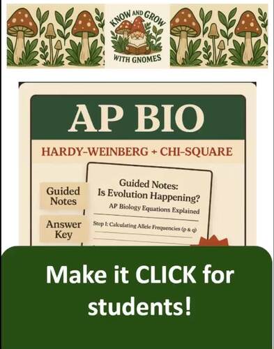 AP Biology (AP Bio) Hardy-Weinberg & Chi-Square Test | Guided Notes ...