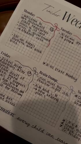 Teacher Planner - Week at a Glance by edubyceilidh | TPT