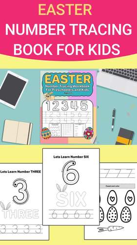 Easter Number Tracing Workbook For Preschoolers and Kids Number ...