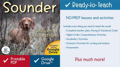 Sounder Novel Study Book Unit by The Teaching Bank | TpT