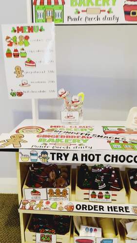 Holiday Bakery, Christmas Dramatic Play with Mix and Match Titles