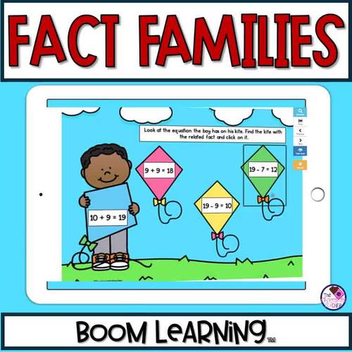 Fact Families | Spring Math Boom Cards™ by The Chocolate Teacher