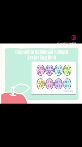 Easter/April Intangible and Noncontingent Individual Reward Egg Hunt
