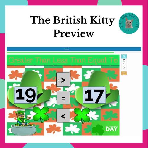 Saint Patrick's Day Comparing Numbers Within 50 Math Boom™ Cards