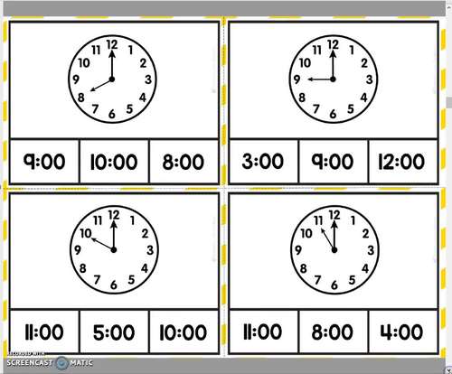 Telling Time Task Cards: Analog to Digital Match by Teach Love Autism