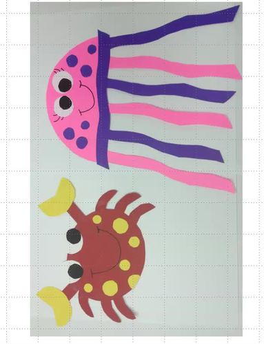 Spring Craft - OCEAN ANIMALS Crab and Jellyfish Craft by Jill Richardson