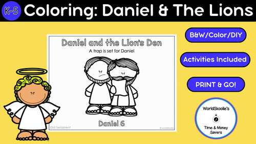 bible coloring pages of lions