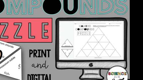 Naming Compounds Puzzle Activity in Digital and Print | Distance Learning