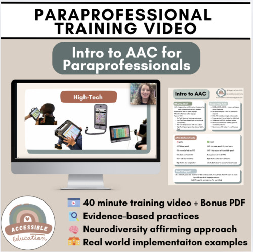 Intro to AAC for Paraprofessionals Training Video by Accessible ...