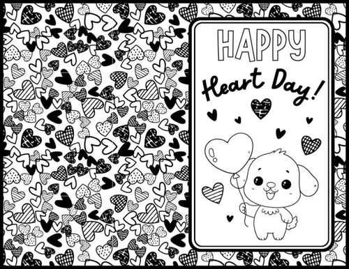 Valentine’s Day Coloring Cards, Valentine Craft Activities, Printable ...