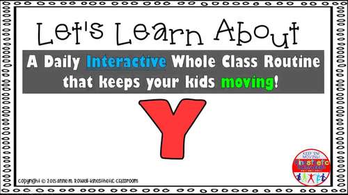 Interactive Alphabet & Letter Sound Practice: Letter Y Activity - Early ...