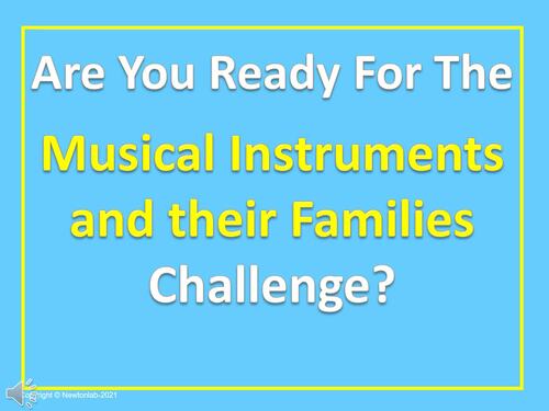 Identifying Musical Instruments and Families Activities - Grades 6 to 10