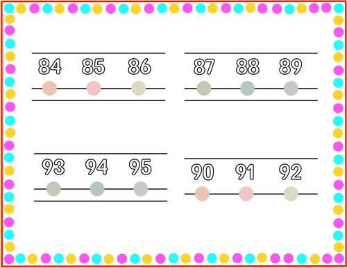 Printable Boho Neutral Spotty Large Number Line, Boho Number Line Wall ...