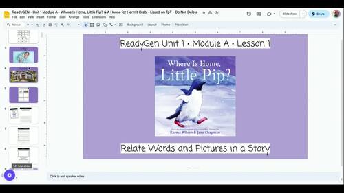 ReadyGEN BUNDLE | U1MA | Slides & Printables | Little Pip & Hermit Crab