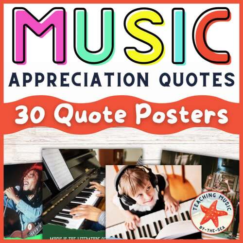Music Quote Posters | Music Appreciation Classroom Decor Bulletin Board