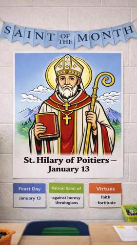 St. Hilary of Poitiers – January 13 | Catholic Saint Coloring Page ...