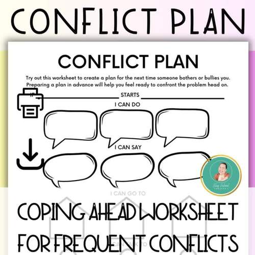 Conflict Plan, Coping Ahead, Think Sheet Behavior Reflection, Worksheet