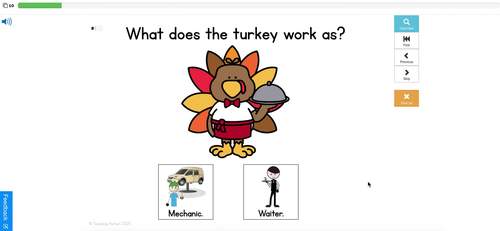 Turkey Activities Career Matching | Thanksgiving Boom Cards by Teaching ...