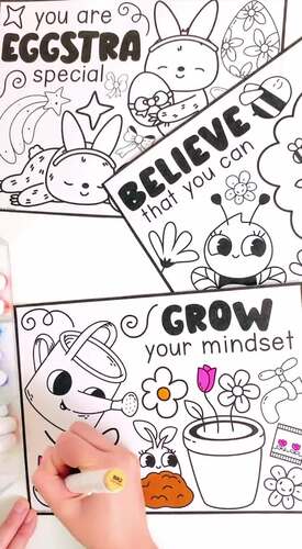 Mindful Spring Coloring Pages - May Morning Work - SEL Easter Coloring ...