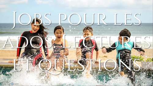 French Work Teenage Job Reading Performance Task No Prep Comprehensible ...