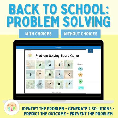 Back to School Social Problem Solving Boom Cards™ by Mau SLP | TPT