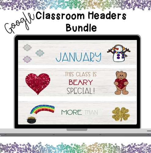 Animated Google Classroom Banners January to June by Kimberly Morrison