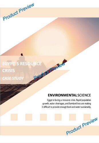 Water Scarcity, Food Security & Population Growth Egypt Case Study - No ...