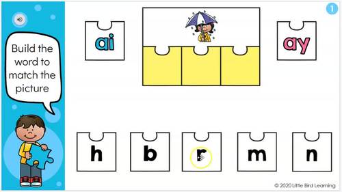 AI and AY - Digital Word Puzzles | Distance Learning | Google Slides