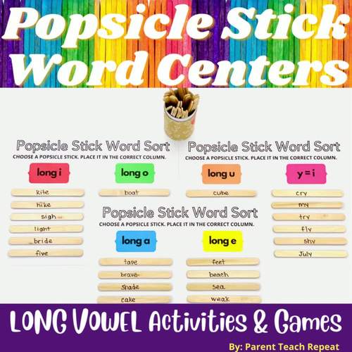Long Vowel Word Work | Hands On Phonics Reading Centers Games | Multi ...