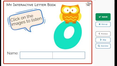 Letter O Interactive Book for Kindergarten | Alphabet Activities Boom cards