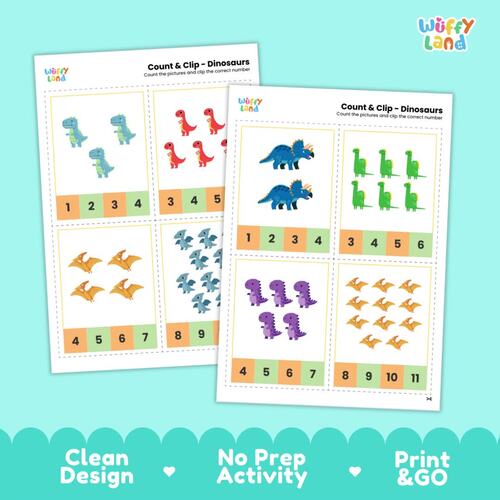 Robot Counting Clip Cards Math Center Activity Preschool Kindergarten ...
