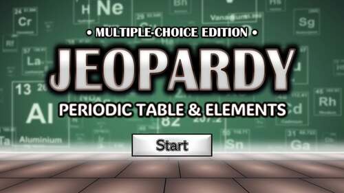 Jeopardy - Periodic Table & Elements Chemistry Review Game (Editable ...