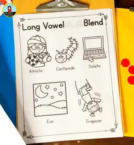 Long Vowel e_e Worksheet by The Joy in Teaching | TPT
